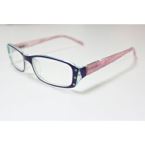 【仕様】 ●2．0度 ●製品サイズ：幅130×奥145×高29mm ●PC／ステンレス／白銅 ●眼鏡レンズの屈折により視力を矯正し、手元の文字を見えやすくします。 原産国：中国 【商品特長】 ●紫のリムにラインストーンデザイン。淡いカラーリ...