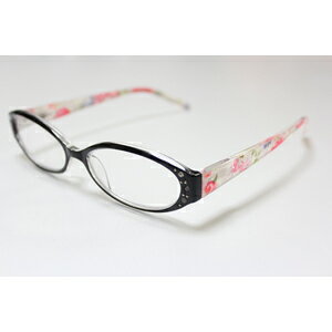 【仕様】 ●3．0度 ●製品サイズ：幅130×奥145×高29mm ●PC／ステンレス／白銅 ●眼鏡レンズの屈折により視力を矯正し、手元の文字を見えやすくします。 原産国：中国 【商品特長】 ●黒のリムに輝くラインストーンデザイン。 ●テン...