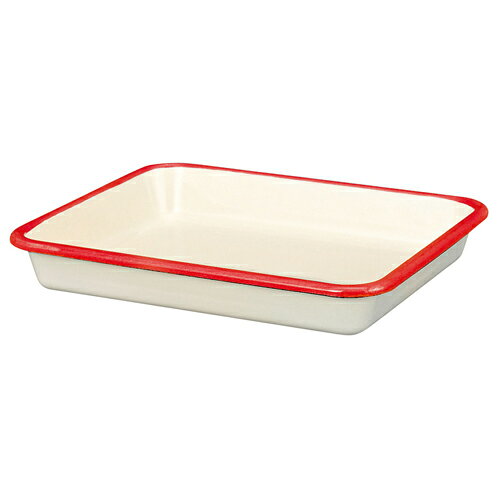 【仕様】 ●25．0×20．5×3．5cm ●ほうろう用鋼板 ●ほうろう加工 タイ製 【商品特長】 ●表面がガラス質なので、お手入れが簡単、匂い移りもなく &nbsp;&nbsp;&nbsp;酸や塩にも強いので食材を選びません 【使用上の注...