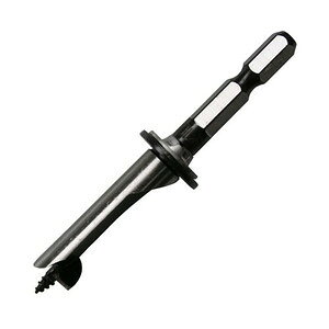 型枠作業用10.5mm穴あけドリル ・ストッパー付で一定の深さの穴あけが可能です。 ・回転式のストッパーでバッテリー負荷が軽減します。 ・電気ドリル・インパクトドライバでご使用ください。 ・12mm厚のコンパネ2枚重ねでも簡単に貫通穴があけ...