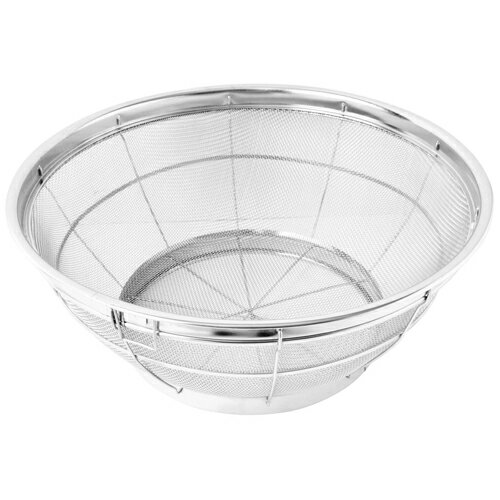 【仕様】 ●幅32×高13cm ●ステンレス鋼 中国製 【商品特長】 ●丈夫なフチと周囲の補強リングにて耐久性のあるステンレスザル。 【使用上の注意】 ●使用上の注意をよくお読みになりご使用下さい。