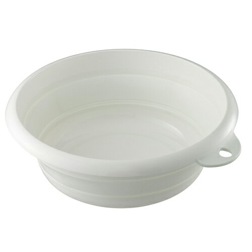 【仕様】 ●折りたたみ時：幅25．3×奥27．4×高3．3cm ●組み立て時：幅25．3×奥27．4×高9．2cm ●容量：約2．5L ●本体：熱可塑性エラストマー　 ●枠・底：ポリプロピレン 日本製 【商品特長】 ●使う時だけ広げて使わな...