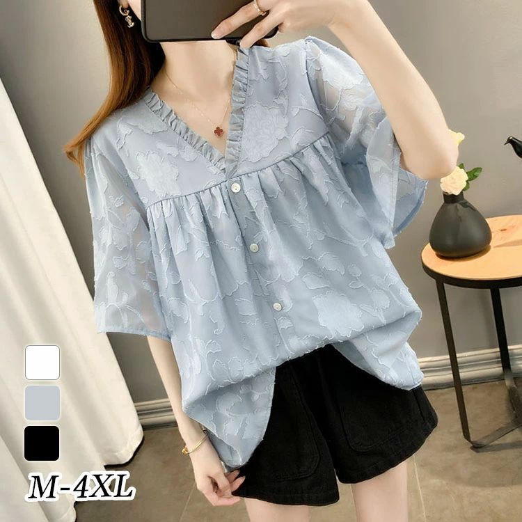 ■商品名 シャツ レディース ブラウス シャツブラウス 半袖 トップス 春 夏 ギャザーシャツ トップス 送料無料 ■商品コード 109052886 ■カラー ブラック/ブルー/ホワイト ■実寸約 [M]着丈:約58cm 袖丈:約24cm ...