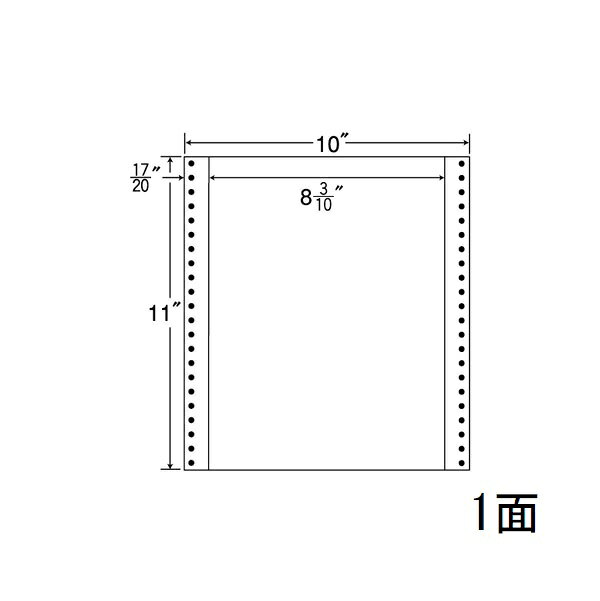 ナナラベル MT10P ナナフォームM 1面 500シートシートサイズ:10"×11"(254mm×279mm)ラベルサイズ:8 3/10"×11"(211mm×279mm)面付:1面対応プリンタ:ドットプリンタ入数:500折(500枚)ナ...