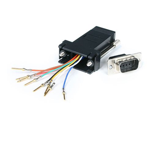オス・メス、D-Sub 9 イーサネット接続。DB9メスコネクターをRJ45メスコネクターに変換●GC98MFモジュラーアダプター ●DB9オスコネクターとRJ45メスコネクターを装備 ●モジュラータイプのRS232、RS422、RS485...