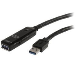 USB 3.0機器の接続距離を3m延長【スターテック.com】完全シールド加工でエラーのない接続を実現 ドライバが不要なプラグアンドプレイ式インストール USB バスパワー 外付けユニバーサルACアダプタ付属 延長ケーブルとUSBポート接続...