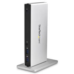 ノートパソコンをデュアルモニタのワークステーションとして使えるUSB 3.0ドッキングステーション。【スターテック.com】USB 3.0対応Windowsノートパソコン用ドック。付属のビデオアダプタで複数のデュアルモニタ構成に対応 USB...