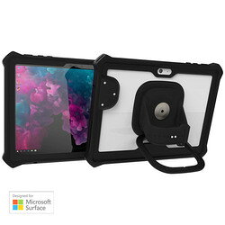 Surface Go 3用耐衝撃・防水ケース ハンドストラップ、キックスタンド付マイクロソフトオフィシャルライセンスであるDesigned for Microsoft Surface(DFS)を取得したミリタリーグレード(MIL-STD-8...