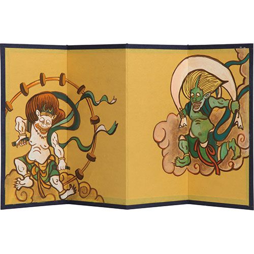 美術・画材・書道 紙工作日本の美術の体験学習用に屏風画を描いたり、貼り絵などの作品を作る事ができます。きらびやかな金の屏風 硬質の1.5mm厚ボード使用! 本格的な屏風仕上げ!使える画材:ポスターカラー\n アクリルガッシュ\n 水彩絵具\...
