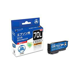 用紙・インク 詰め替えインク リサイクルインクカートリッジICBK70L対応 JIT-E70BL使い捨てていたインクカートリッジを再利用するリサイクルインクカードリッジ。検索キーワード:SANWA SUPPLY | さんわさぷらい | その...