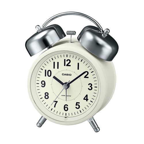 レトロカラーが特徴的な電波目覚まし時計●電波時計●止めても止めてもまた鳴るスヌーズ機能