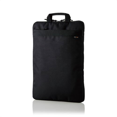 バッグインバッグ インナー PC ナイロン 耐久 CORDURA 縦型 15.6インチ 収納 取っ手付き 小物 ポケット 持ち運び 撥水 厚手 擦り切れ 摩耗 ブラック外寸：約 幅320×厚み25×高さ430(mm) 内寸：約 幅295×厚...