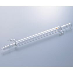 共通摺合冷却器 リービッヒ冷却器 透明摺合24／40 (1本) 材質：硼珪酸ガラス-1。外筒長：300mm。ゴム止め：8mm。透明摺合。摺合：24/40。※特注対応可。 。共通摺合冷却器 リービッヒ冷却器 透明摺合24／40 (1本)。材質...