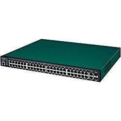 Giga 50ポート スイッチングハブ10/100/1000BASE-T 50ポート。SFP2ポート。48ポート給電。480W給電。電源冗長対応。ファン交換可能。LLDP-MED、RSPAN、VLAN、リングプロトコル、SNMP、ループ検知...