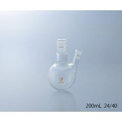 共通摺合二つ口フラスコ 1000mL (1個) 中管、側管の摺合せを変更する事も出来ます。ホウケイ酸硝子1級（JR-1）を使用しています。共通摺合二つ口フラスコ 1000mL (1個)。材質：硼珪酸ガラス-1容量：1000mL中管摺合：29...
