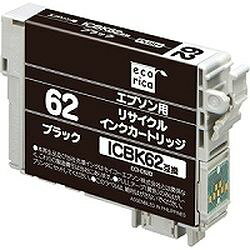 ICBK62互換 エコリカ リサイクルインク エプソン ブラックその他：エコリカ リサイクルインク対応カートリッジ:EPSON ICBK62 ブラック対応 対応機種PX-204/205/504A/605F/675F/403A/404A/43...