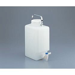 フッ素加工活栓付角型瓶 9L (1本) 内外共フッ素加工されています。酸・アルカリ・反応性の高い有機溶剤に対し、耐性が大幅にアップしています。フッ素加工活栓付角型瓶 9L (1本)。内外共フッ素加工されています。酸・アルカリ・反応性の高い有...