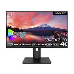 JAPANNEXT 27インチ IPSパネル搭載 4K(3840x2160)解像度 液晶モニターJN-IPS273UHDR-C65W HDMI DP USB Type-C HDR sRGB100% DCI-P3 9…27インチのIPSパネル...