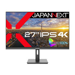 JAPANNEXT 27インチ IPSパネル搭載 4K(3840x2160)解像度 液晶モニター JN-IPS2709UHDR HDMI DP HDR sRGB100% PBP/PIP対応27インチのIPSパネルを搭載、4K(3840x21...