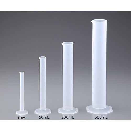 PPメスシリンダー 50mL 1個 (1個)PPメスシリンダー 50mL 1個 (1個)。接触透明で、内容液を肉眼で確認できます。液切れがよく、液垂れしにくい注ぎ口です。耐薬品性（特に酸・塩基・アルコール類）に優れています。容量目盛が見易く...