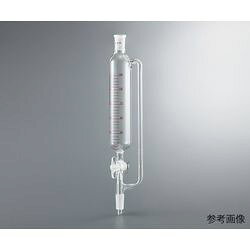円筒分液ロート（平衡型・ガラスコック） 250mL (1個) 容量（mL）：250。摺合（上・下部）：19/38。目盛範囲（mL）：5〜250。目盛単位（mL）：5。材質：硼珪酸ガラス-1。 。円筒分液ロート（平衡型・ガラスコック） 250...