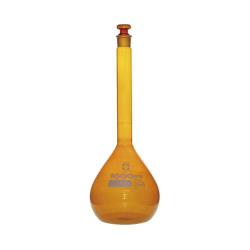 メスフラスコ （全量フラスコ・カスタムA） 茶 1000mL (1個)メスフラスコ （全量フラスコ・カスタムA） 茶 1000mL (1個)。コード番号：026100-01000A材質：硼珪酸ガラス-1TSガラス平栓付き全高：325mm容量...