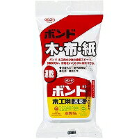文具 ＞ 事務用品 ＞ 接着用品・のり。接着スピードが木工用の半分、パック入り、容量180g水性、速乾、乾燥後白色半透明、乾燥後切削可、ホルムアルデビド・可塑剤を使用していません。＃10834。◆木のスピード接着に。乾燥時間がボンド木工用の...
