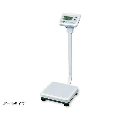 精密体重計（検定付）ポールタイプ RS-232Cポート付き (1個)精密体重計（検定付）ポールタイプ RS-232Cポート付き (1個)。50g単位の高精度測定です。最大90°の首ふり表示が可能で、表示部の前後逆の取り付けもできます。5段階...