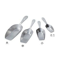 　小型ステンスコップ 中 (1個)。幅×全長（mm）：46×147材質：SUS304検索キーワード:研究・計測・科学 汎用器具・消耗品 金属・樹脂実験必需2 金属製スコップ、スプーン