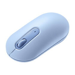 厚さ約30mmの薄型設計で、持ち運びしやすいBluetoothマウス。左右対称で右利き、左利きを問わずに使用できる。ブルー。厚さ約30mmの薄型設計で、持ち運びしやすいワイヤレスマウスです。＜br＞左右対称形状なので、右利き、左利きを問わず...