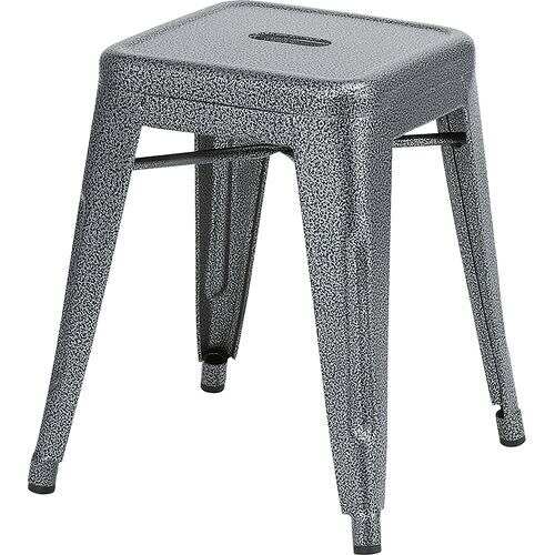 クレール スツールサイズ : W39×D39×H45(座面30×30)cm。カラー : ブラック。素材 : スチール(粉体塗装) ハンマートーン仕上げ。原産国 : 中国。スタッキング可検索キーワード:スツール | ブラック