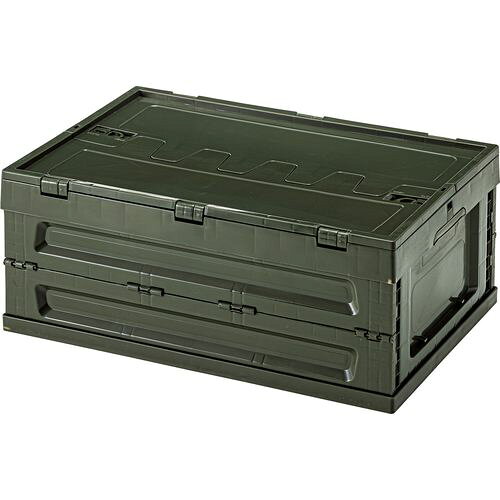 フォールディング コンテナ Sサイズ : W59×D40×H24.5cm/折りたたみ時:W59×D40×H9cm。商品重量 : 約3kg。素材 : ポリプロピレン。原産地 : 中国検索キーワード:ストレージ | グリーン