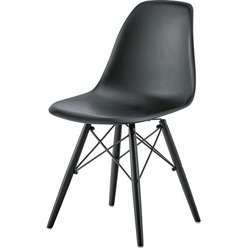 より良いくらしのために。東谷のLIGHT FURNITURE/チェアサイズ:W44×D53×H79×SH44cm。素材:天然木(ビーチ) ラッカー塗装 スチール(粉体塗装) ポリプロピレン検索キーワード:ダイニングチェア | ブラック