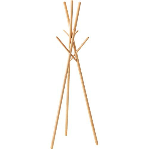 シンメトリーデザインのシンプルなハンガーシンメトリーデザインのシンプルなハンガー。組立は工具不要。高さ174cmで裾の長い衣類にも対応。検索キーワード:ハンガー | ナチュラル