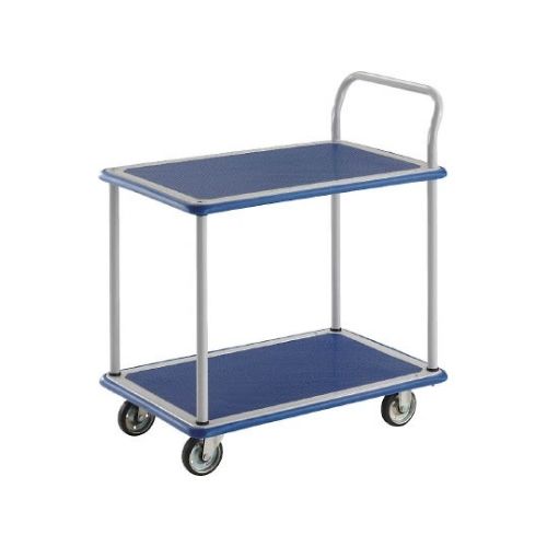 ピッキング作業に適しています。プレス製台車 ドンキーカート 2段式片袖タイプ740×480 104N。ピッキング作業に適しています。ピッキング作業に適しています。
