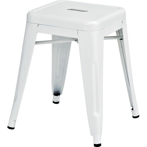 クレール スツールサイズ : W39×D39×H45(座面30×30)cm。カラー : アイボリー。素材 : スチール(粉体塗装) 。原産国 : 中国。スタッキング可検索キーワード:スツール | アイボリー