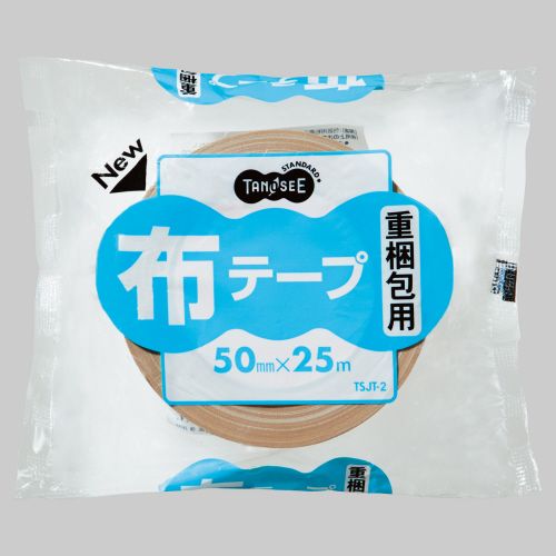 使いやすさを追求した布粘着テープ。TSJT-2。梱包・工具・作業用品 ＞ 梱包作業用品 ＞ テープ製品 ＞ 梱包用テープ。●重梱包に。●接着剤には天然ゴムを使用、初期接着力がGOOD！。●荷物をしっかりキープする、充実したテープの厚み。●簡...