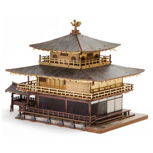 組み立て甲斐のある、おしゃれな木製パズルです。作って、飾って、使ってお楽しみください。衣料・生活用品 ＞ レジャー／園芸／ペット用品 ＞ 趣味・娯楽 ＞ おもちゃ。●完成形は金閣寺です。