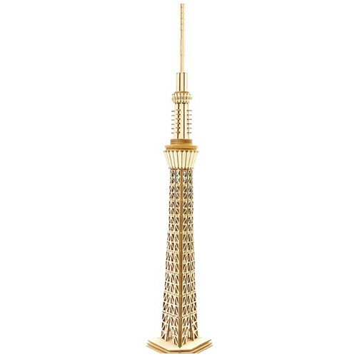 組み立て甲斐のある、おしゃれな木製パズルです。作って、飾って、使ってお楽しみください。衣料・生活用品 ＞ レジャー／園芸／ペット用品 ＞ 趣味・娯楽 ＞ おもちゃ。●完成形は東京スカイツリーです。