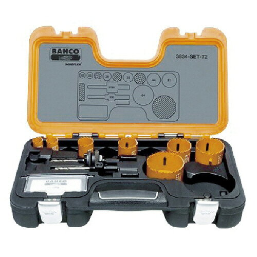 　3834-SET-72。梱包・工具・作業用品 ＞ 切削工具 ＞ 穴あけ／ネジきり工具 ＞ ホールカッター。