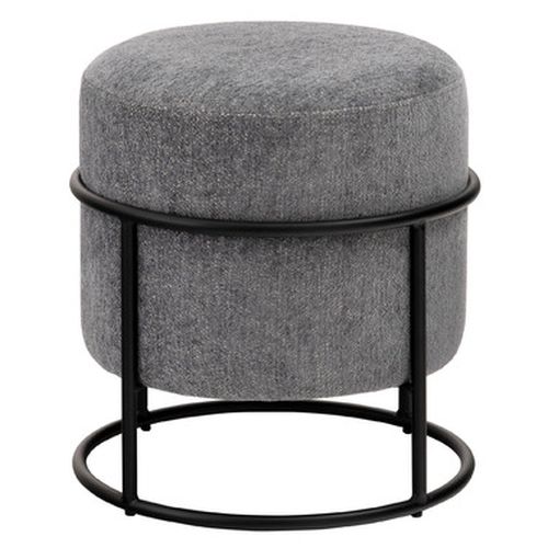 サイズ(cm)：W45×D45×H49。カラー：グレー。サイズ(cm)：W45×D45×H49。カラー：グレー。スチール(粉体塗装) ポリエステル。お洒落な空間を演出するスツール?? クッションをブラックスチールが包み込む、シンプルなデザイ...