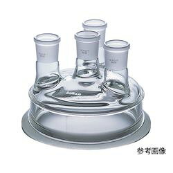 　セパラブルカバー 四口（DURAN(R)） TS29／32×3・TS14／23×1 125mm (1個)。材質：DURANR（硼珪酸ガラス3.3）熱膨張係数：33×10^-7/℃（20〜300℃）DN100フランジ外径：φ138mm主管：...