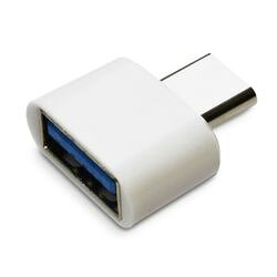 OTG USB(A)→USB TypeC変換コネクター(ホワイト)USB(A)をUSB TypeCに変換するOTGコネクターです。USBマウスやUSBキーボード、USBメモリをOTG対応機器でご利用いただけます。…