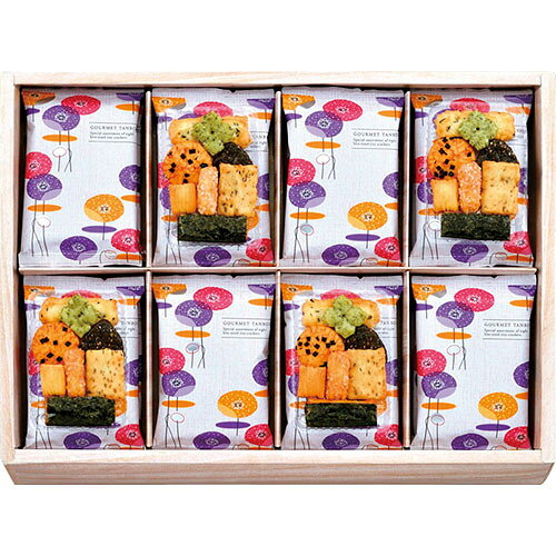 和菓子セット国内産海苔、昆布など八種類の味を活かし一袋に包みました。それぞれの風味が見事に調和された格調高いハーモニーを奏でます。…