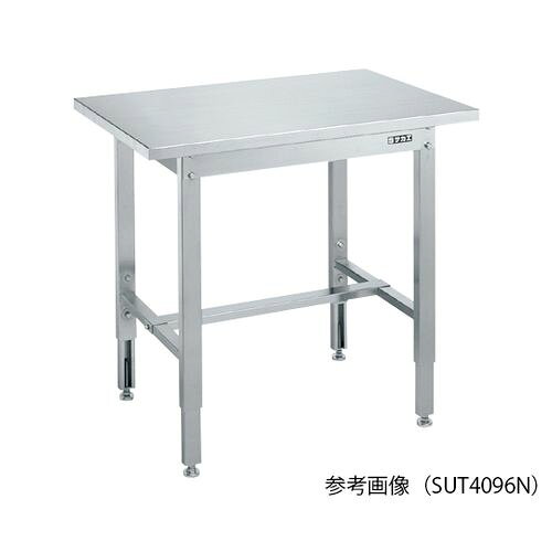 ステンレス高さ調整作業台 (天板R付) W900×D600×H700〜900mm (1台)ステンレス高さ調整作業台 (天板R付) W900×D600×H700〜900mm (1台)。脚部に角パイプを使用した高さ調整作業台です。高さ700〜9...