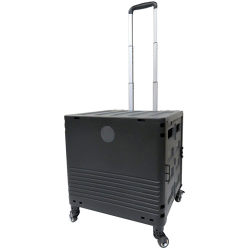コンパクトにたためるので、邪魔になりません! 重い荷物も楽々!使わないときはコンパクトに折りたためるキャリーコンテナ。4輪タイプなので重い荷物もラクラク運べ、ストッパーも付いています。家の中では収納ボックスとしてもお使いいただけます。車の中...