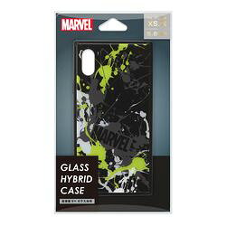 MARVELロゴのスプラッシュデザインがクールなiPhone XS/X用 ガラスハイブリッドケースです。MARVELロゴのスプラッシュデザインがクールなiPhone XS/X用 ガラスハイブリッドケースです。ガラスの光沢とTPUの一体感が美...