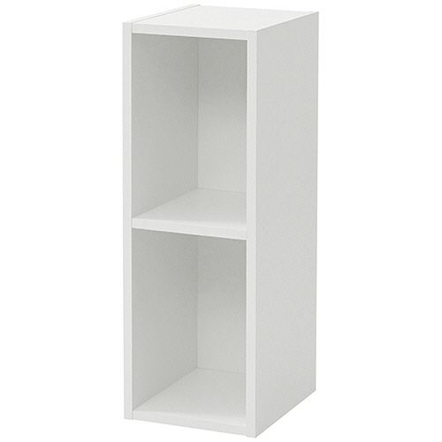 A4ファイルにぴったりなカラーボックス。CABR-7525(WH)。オフィスファニチャー ＞ 収納家具 ＞ 木製棚 ＞ 。●縦置き・横置きのどちらでも設置可能です。ホワイトの幅250mm、2段タイプです。