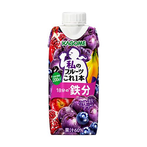ぶどうやベリーのおいしさを楽しみながら、手軽に1日分（※1）の鉄分をチャージでき、1日分の果実（※2）を使用した果汁入り飲料。ぶどうやベリーのおいしさを楽しみながら、手軽に1日分（※1）の鉄分をチャージでき、1日分の果実（※2）を使用した果...