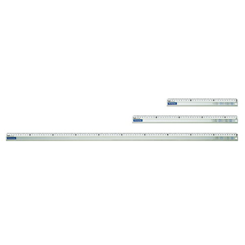 切っている途中で定規がズレない滑り止め付。AL-60。CAD・製図用品 ＞ 製図用品 ＞ 定規 ＞ カッティングスケール。●エッジがキズつきにくいアルミ製のカッティング定規60cmです。